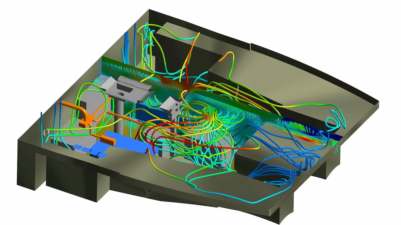 reducing ATEX level in engineof inland vessel by active ventilation.