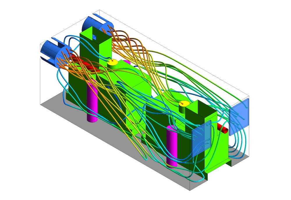 reducing ATEX level in engineof inland vessel by active ventilation.